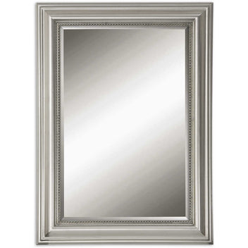 Uttermost Stuart 12005B Silver Leaf Modern Rectangle Mirror — ALCOVE